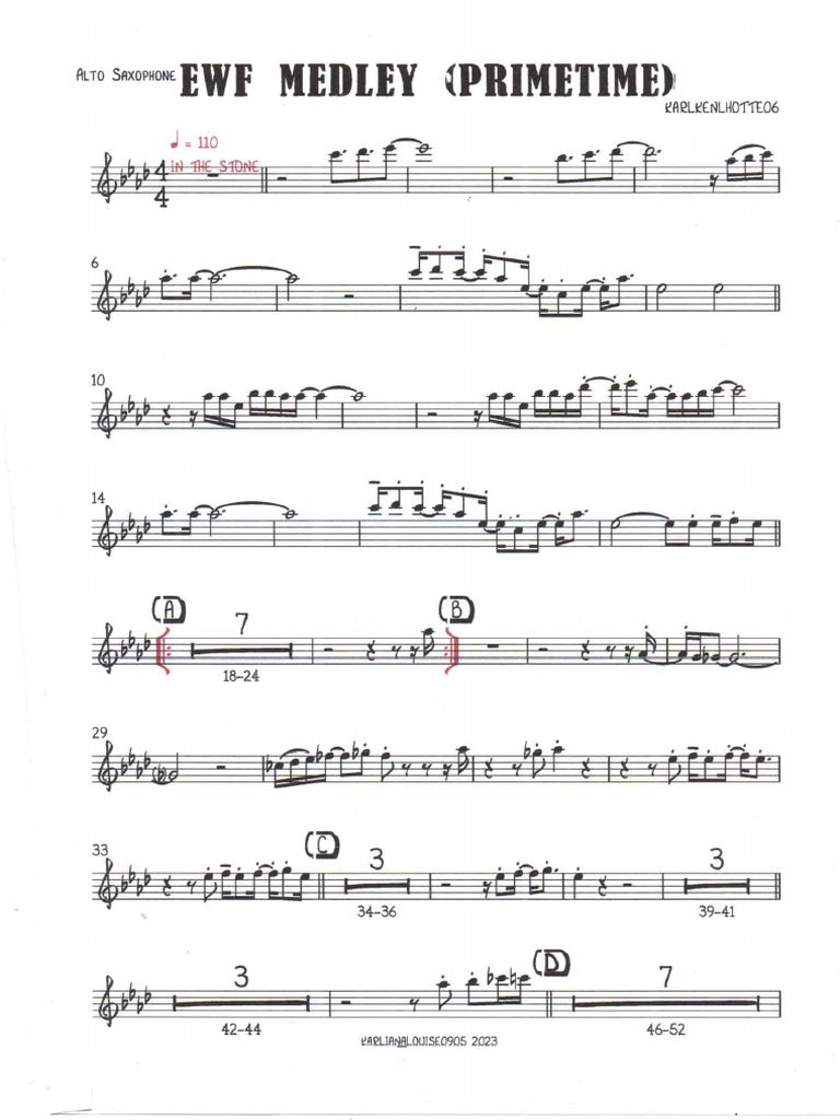 EWF Medley Sax | PDF