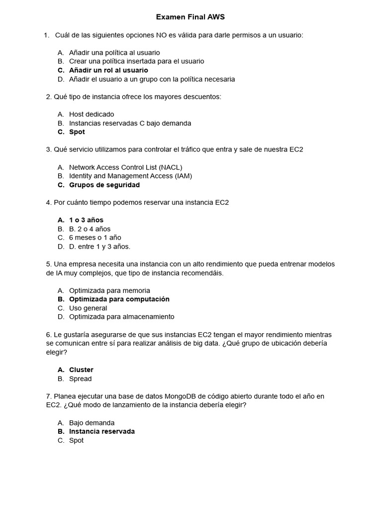 Examen AWS | PDF