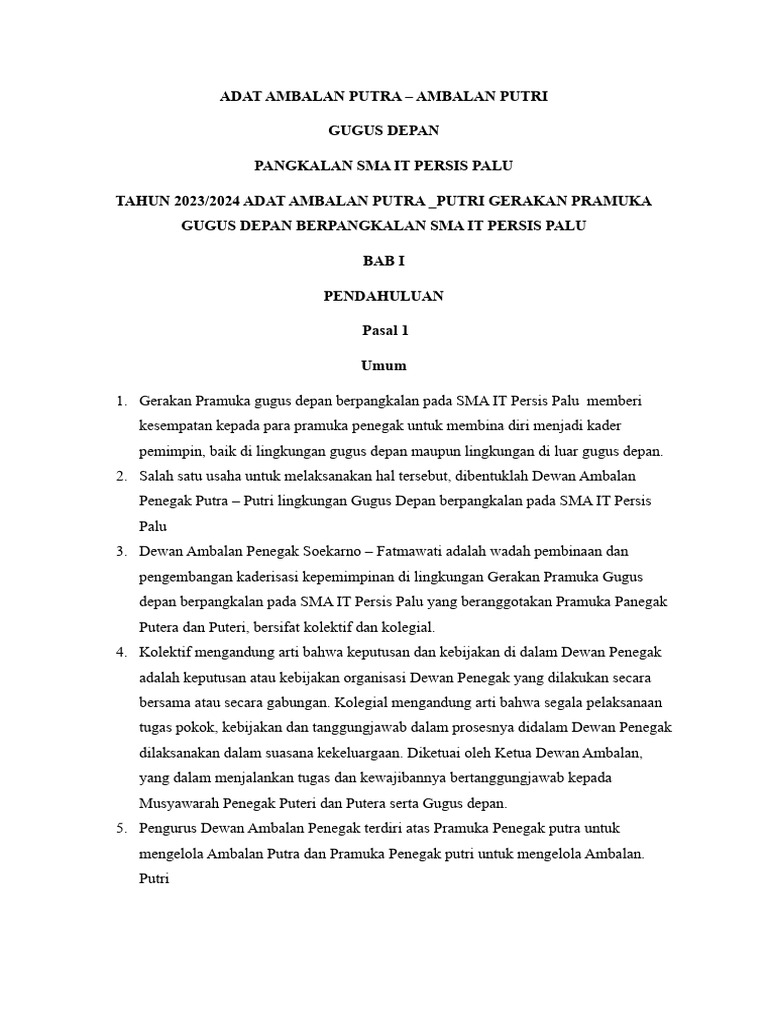 Adat Ambalan Putra | PDF