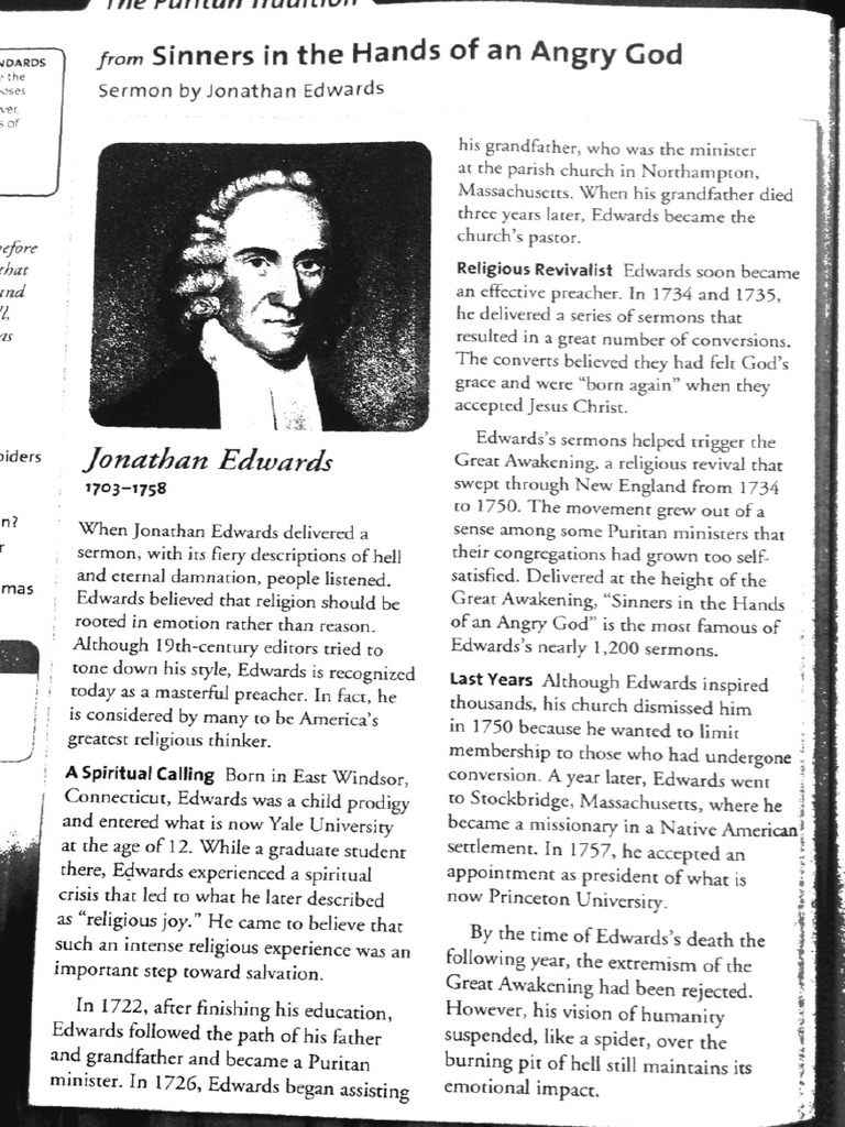 Sinners in The Hands of An Angry God | PDF