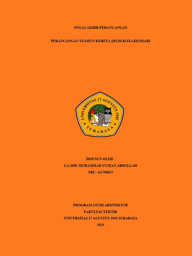 Desain Stasiun Kereta Kendari | PDF