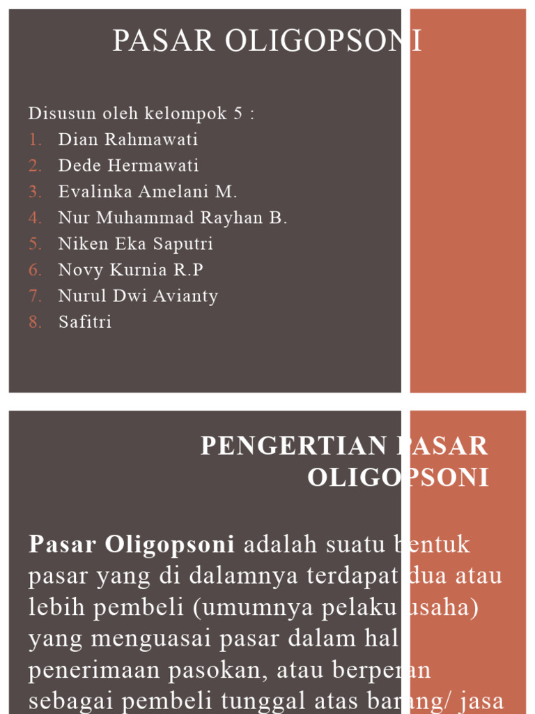 Pasar Oligopsoni | PDF