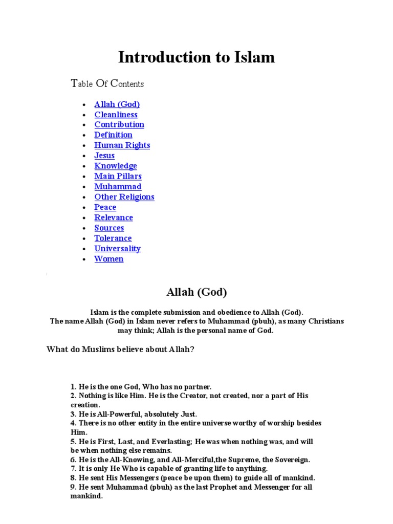 Introduction To Islam | PDF | Hajj | Muhammad