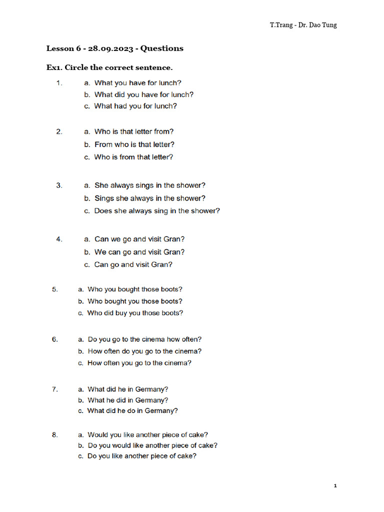Worksheet Questions | PDF