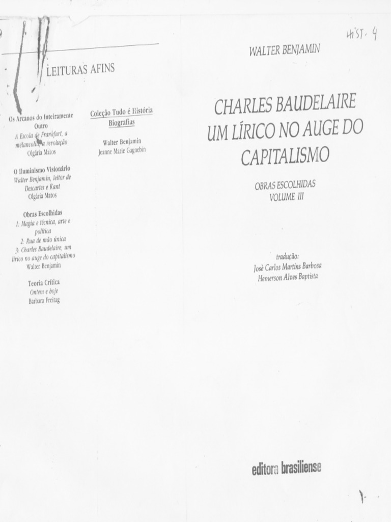 BENJAMIN, Walter. O Flâneur | PDF