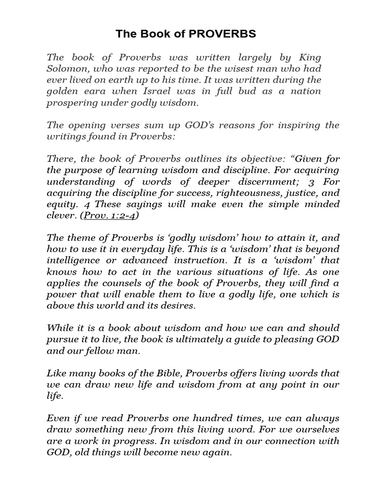 Proverbs Part 1 | PDF