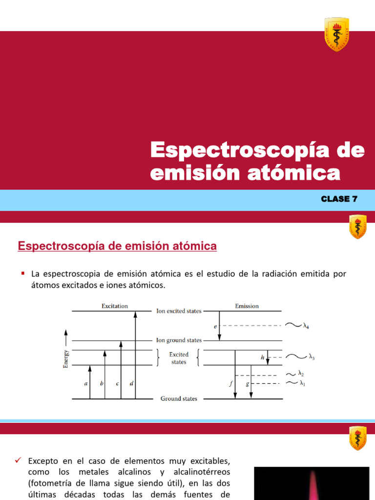 Espectroscopía de Emisión Atómica: Métodos y Aplicaciones | PDF