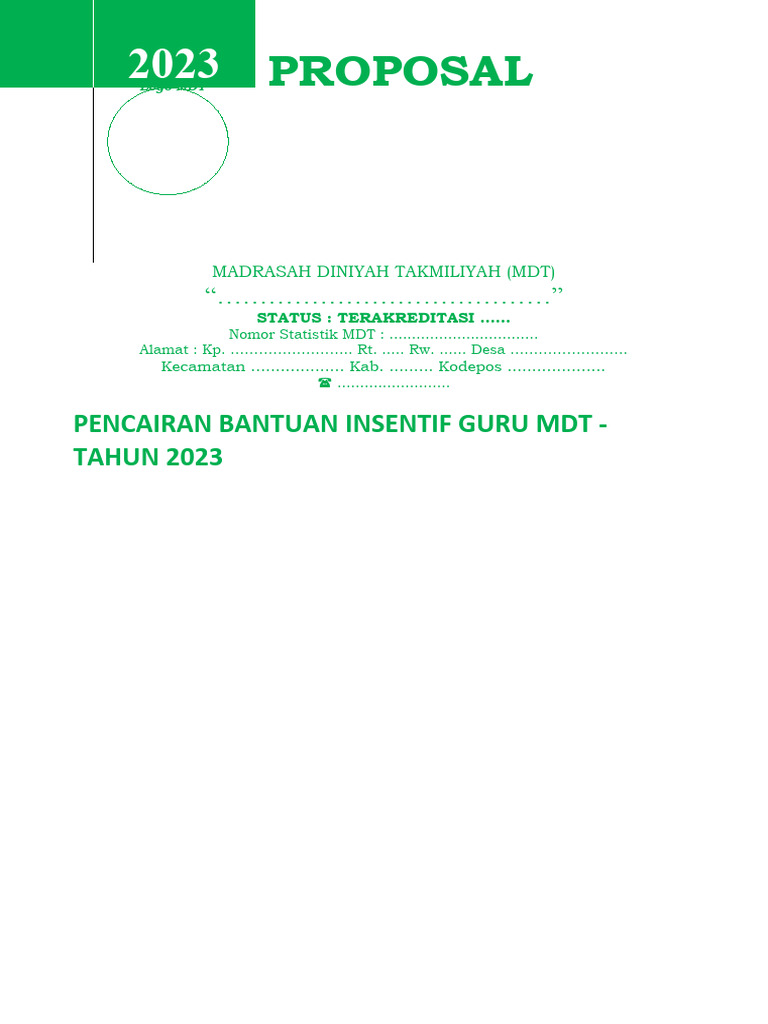 Permohonan Insentif Guru MDT | PDF