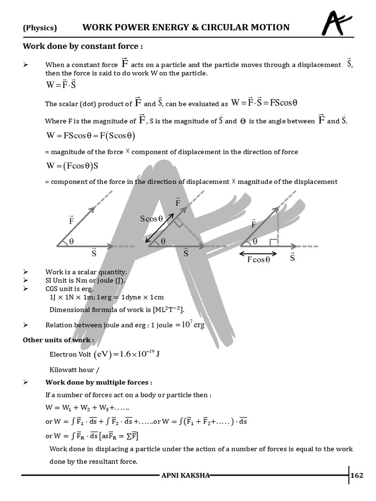 Work and Energy Principles in Physics | PDF | Force | Power (Physics)