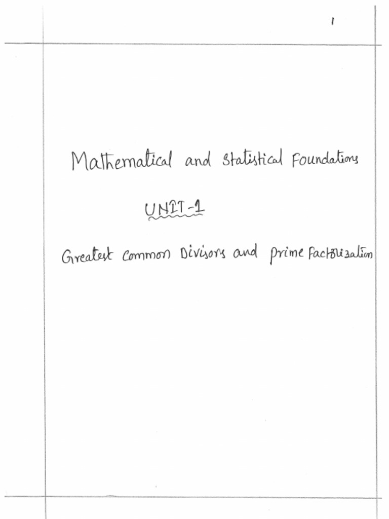 MSF - Unit-I (1) | PDF