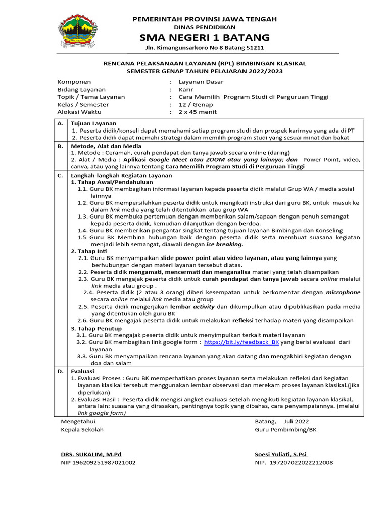 RPL Cara Memilih Program Studi Di PT | PDF