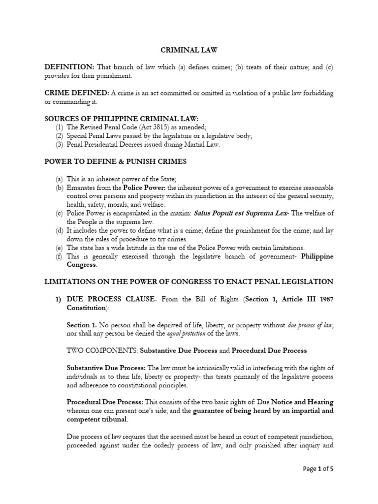 Crim Book 1 Reyes Criminal Law | PDF