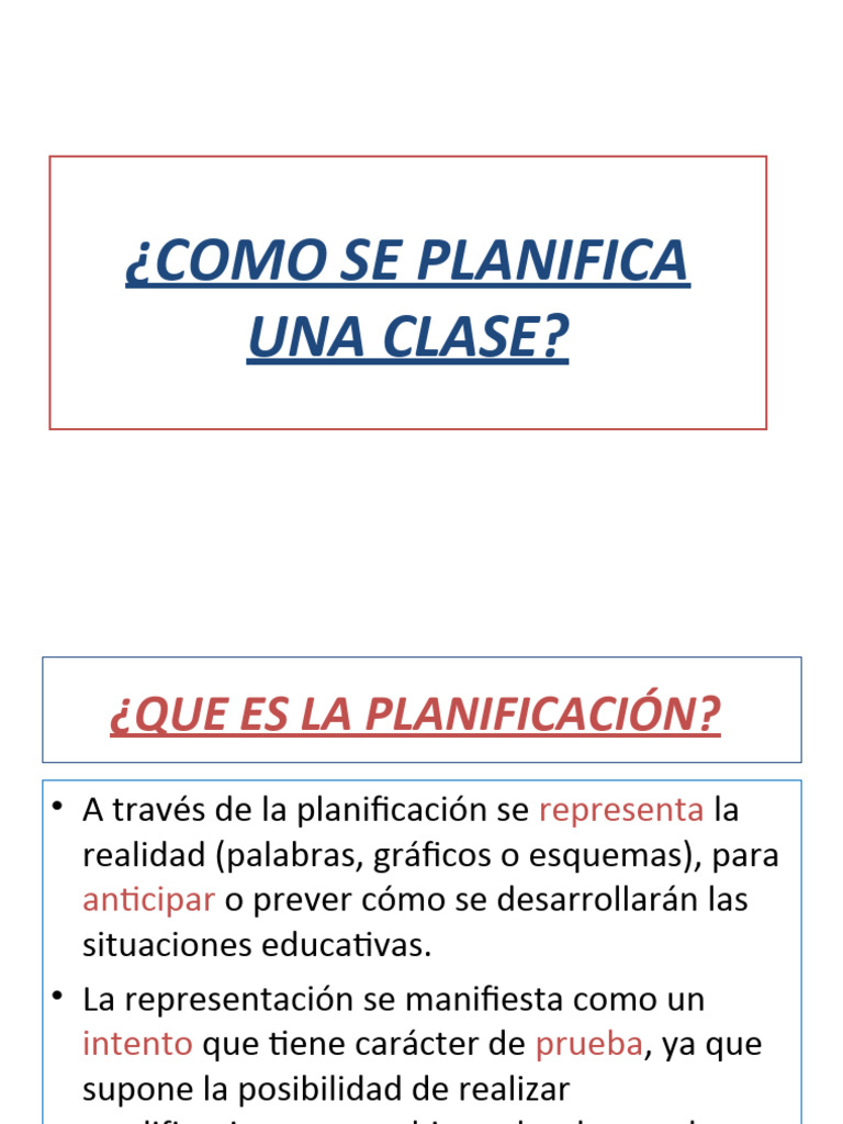 Planificación Efectiva de Clases Educativas | PDF