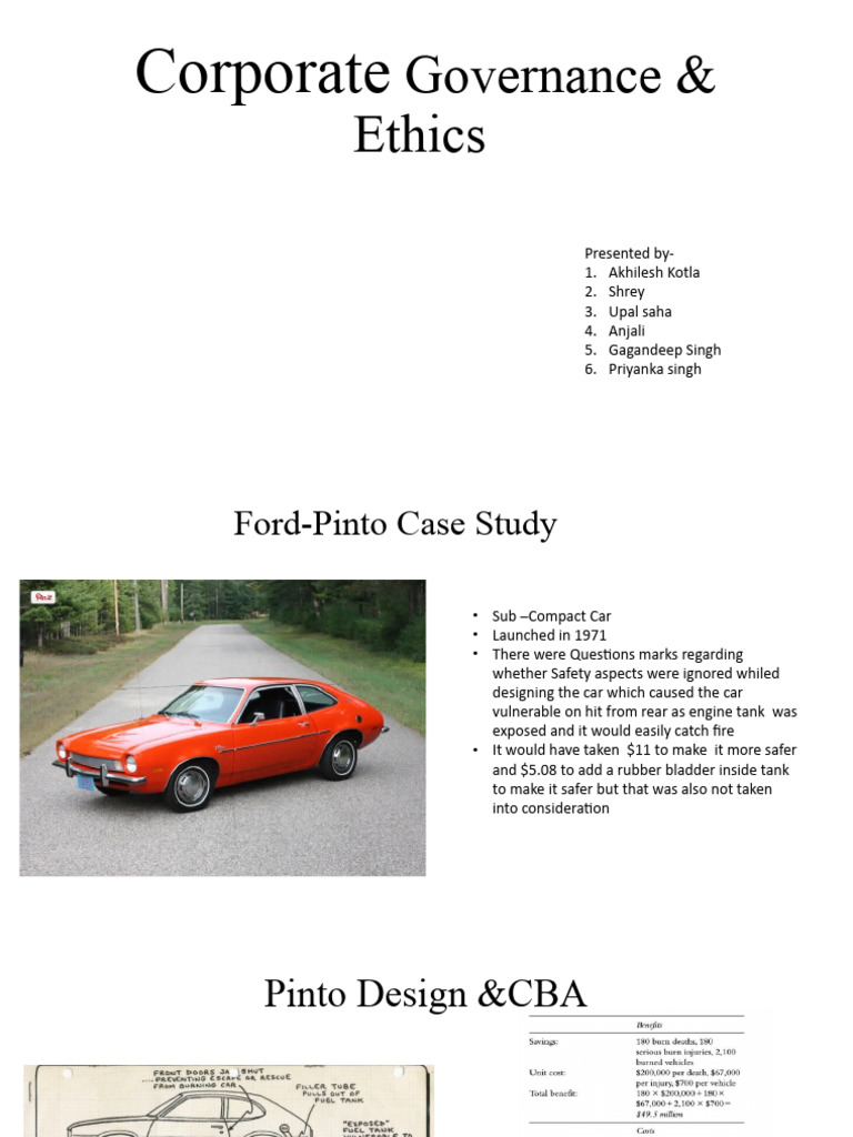 Ford Pinto Case: Ethics and Safety Issues | PDF | Vehicles | Motor Vehicle
