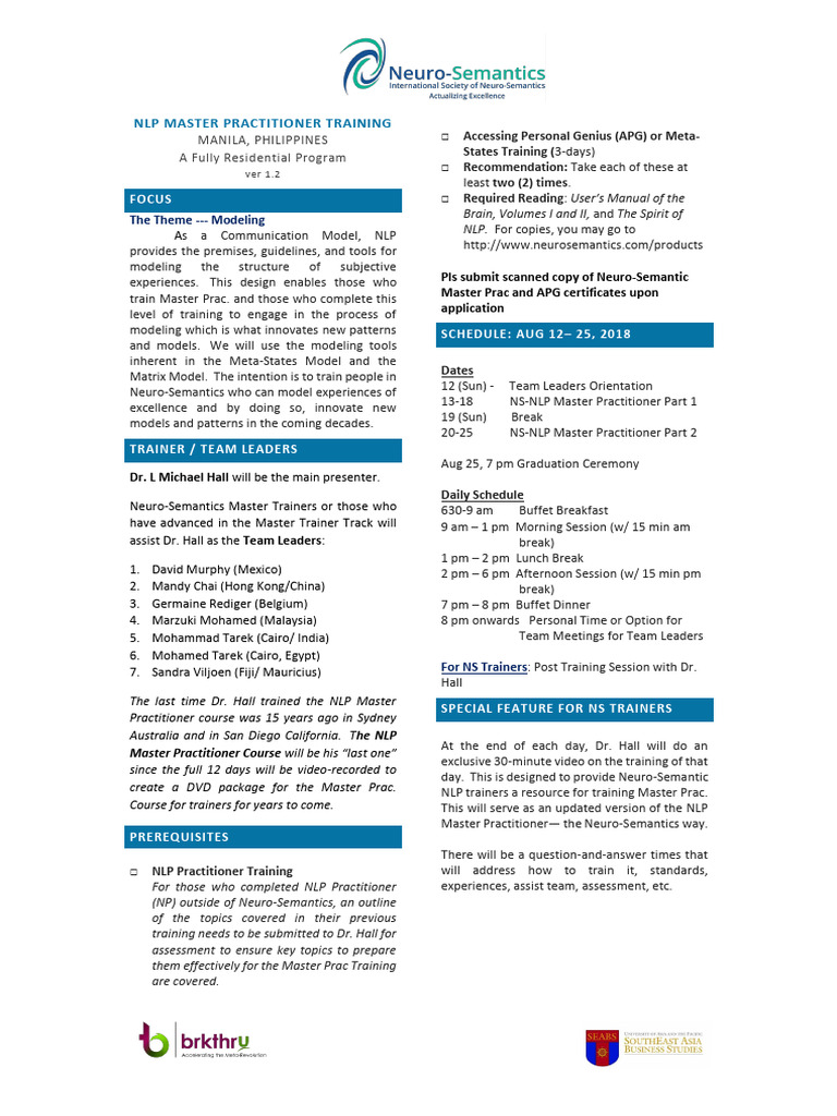 FAQ NLP Master Prac 2018 Phlippines International v1.2 As of 1mar2018 | PDF