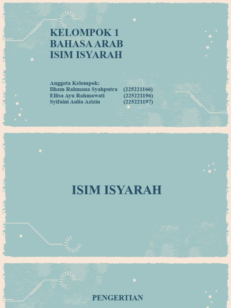 Isim Isyarah | PDF