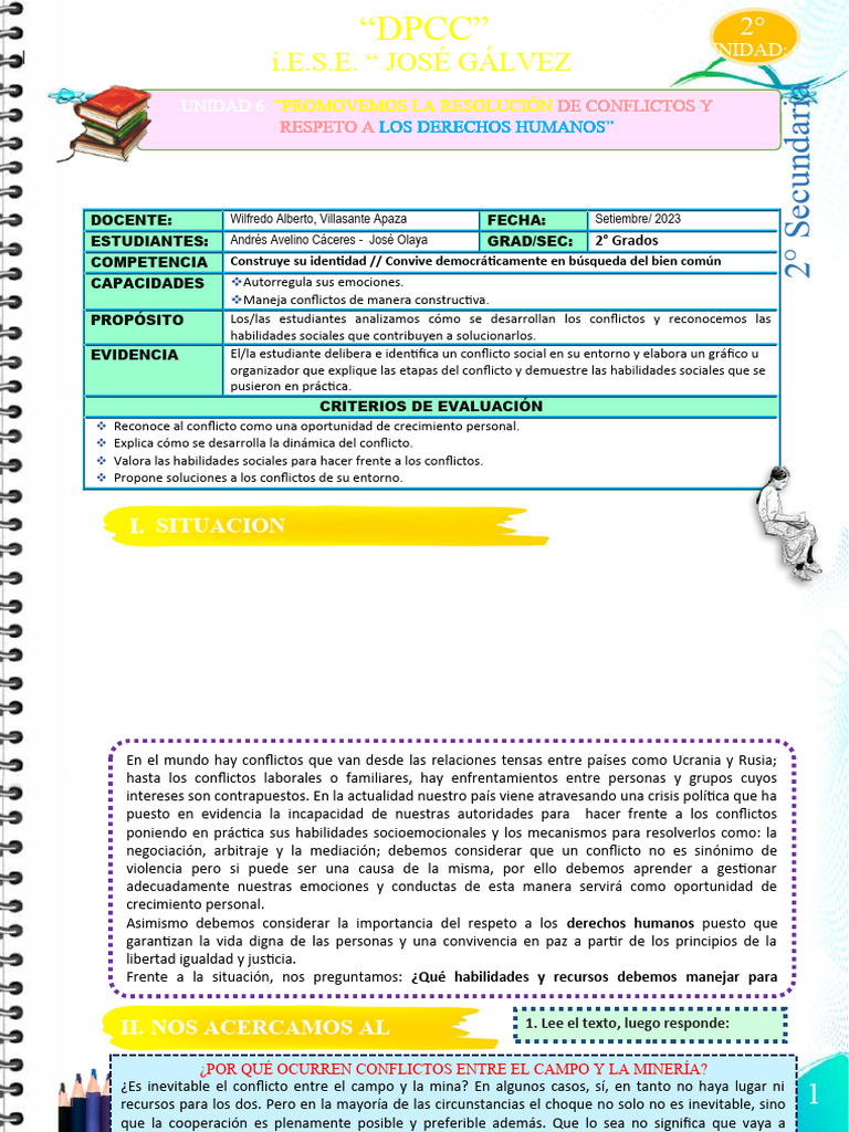 2° DPCC - Actv.01-Unid.6 2023 | PDF