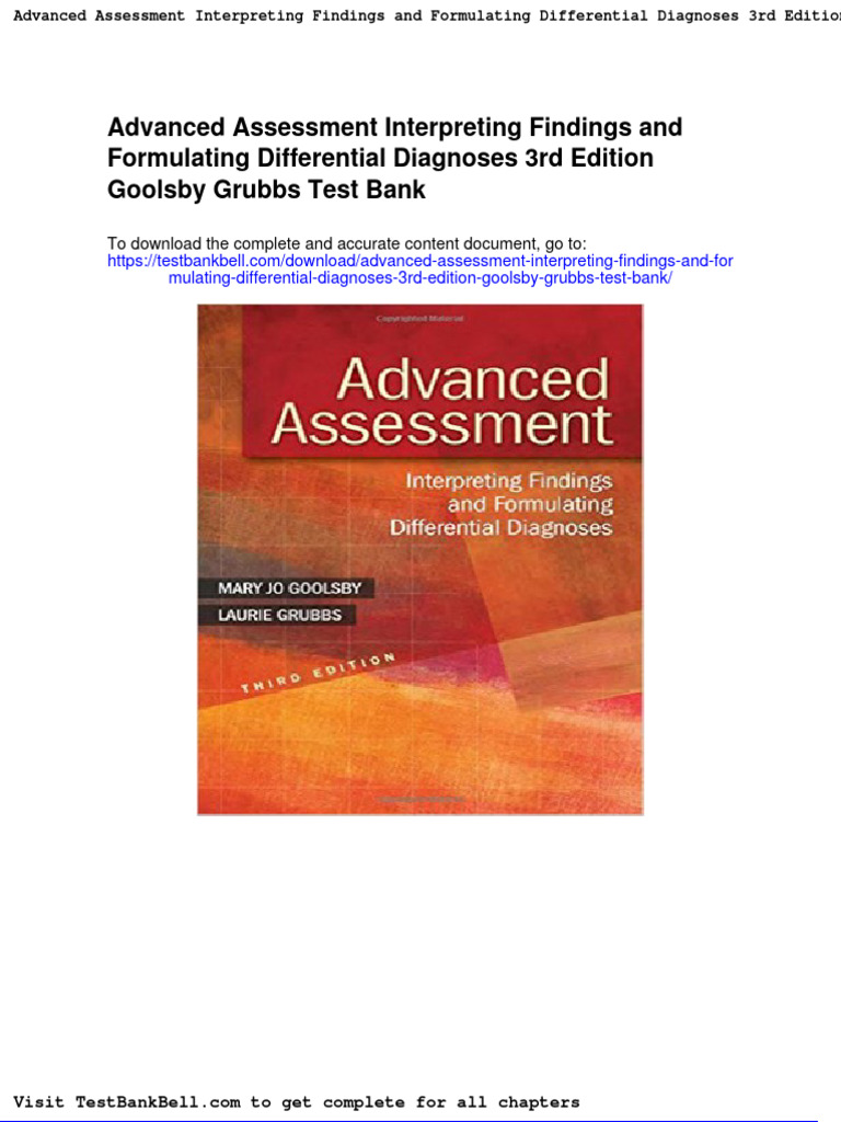 Advanced Assessment Interpreting Findings and Formulating Differential ... Advanced Assessment Interpreting Findings and Formulating Differential ...