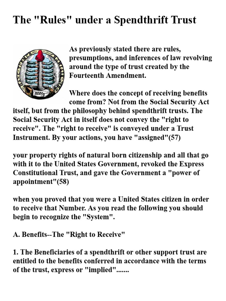 Understanding Spendthrift Trust Rules | PDF | Trust Law | Natural ...