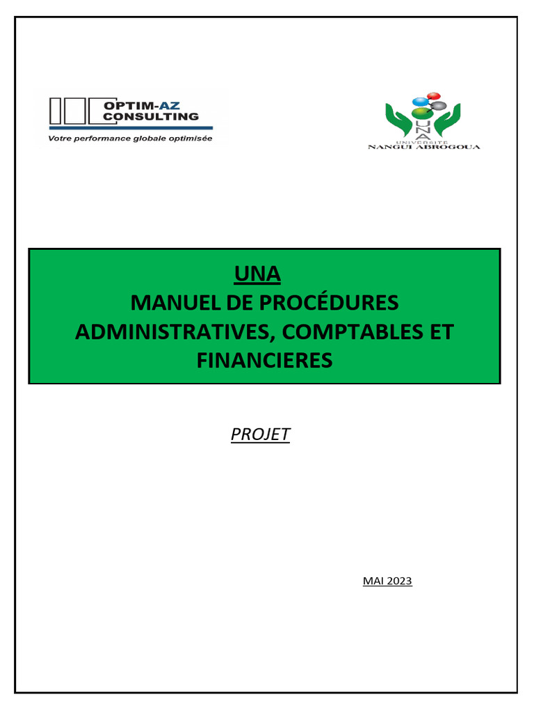 Manuel de Procedure UNA1 18.09.2023 | PDF