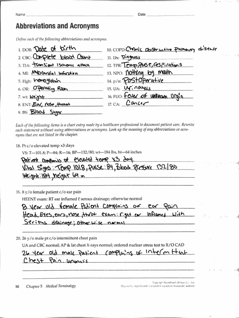 Abbreviations and Acronyms Worksheet | PDF