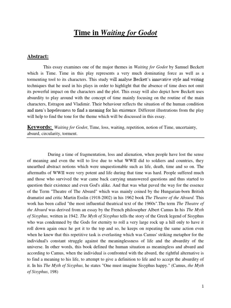 Time's Torment in Waiting for Godot | PDF