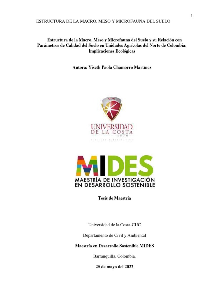 Estructura de La Macro, Meso y Microfauna Del Suelo | PDF