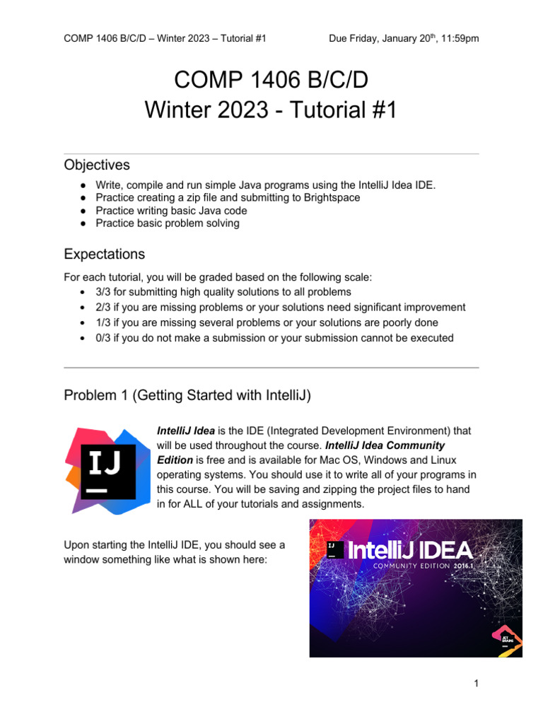 COMP1406-W23-T01 Specification | PDF | Zip (File Format) | Integrated Development Environment