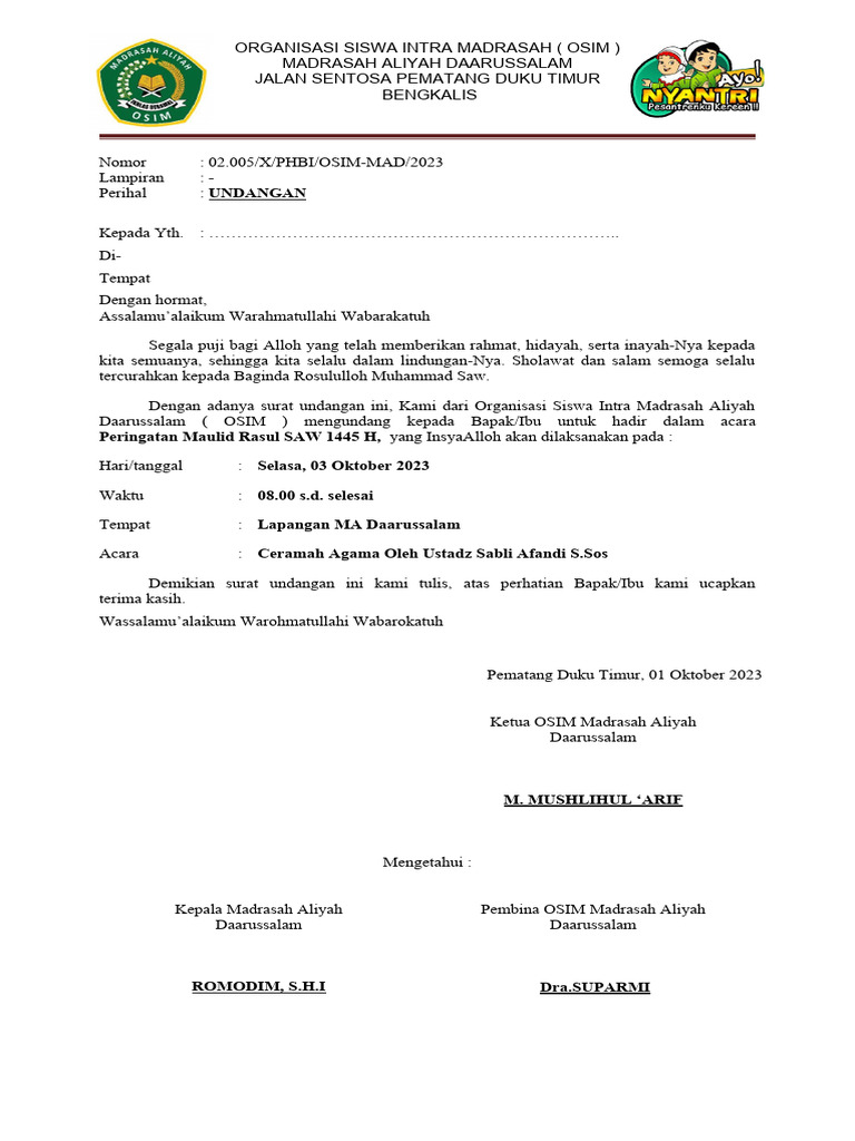 Undngan Osims-1 | PDF