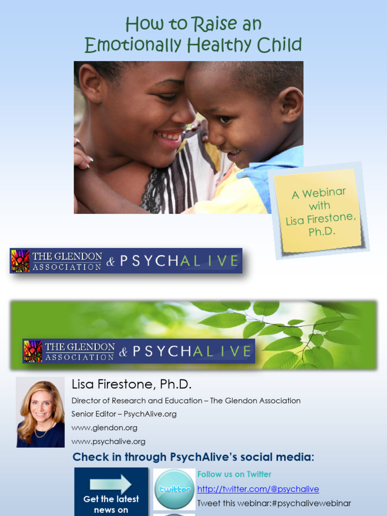 How To Raise Emotionally Healthy Children2 Pdf Attachment Theory