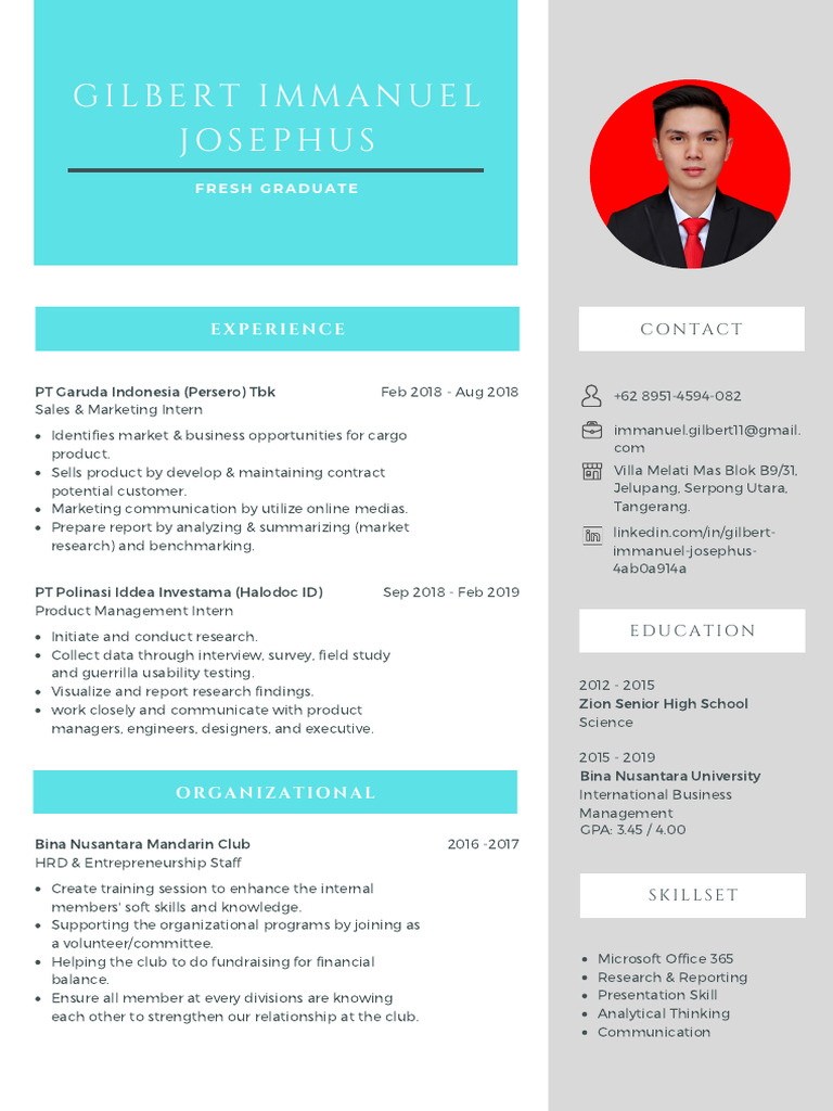 CV - Gilbert Immanuel Josephus - Gilbert Immanuel Josephus | PDF ...