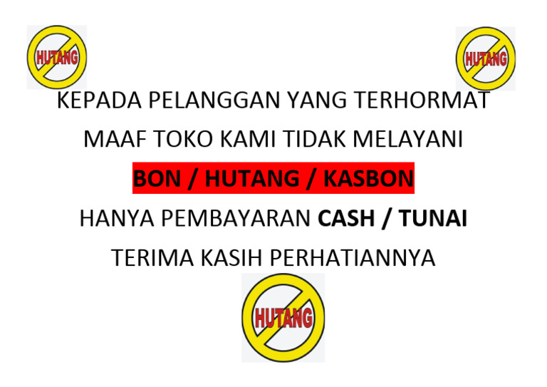 No Hutang | PDF