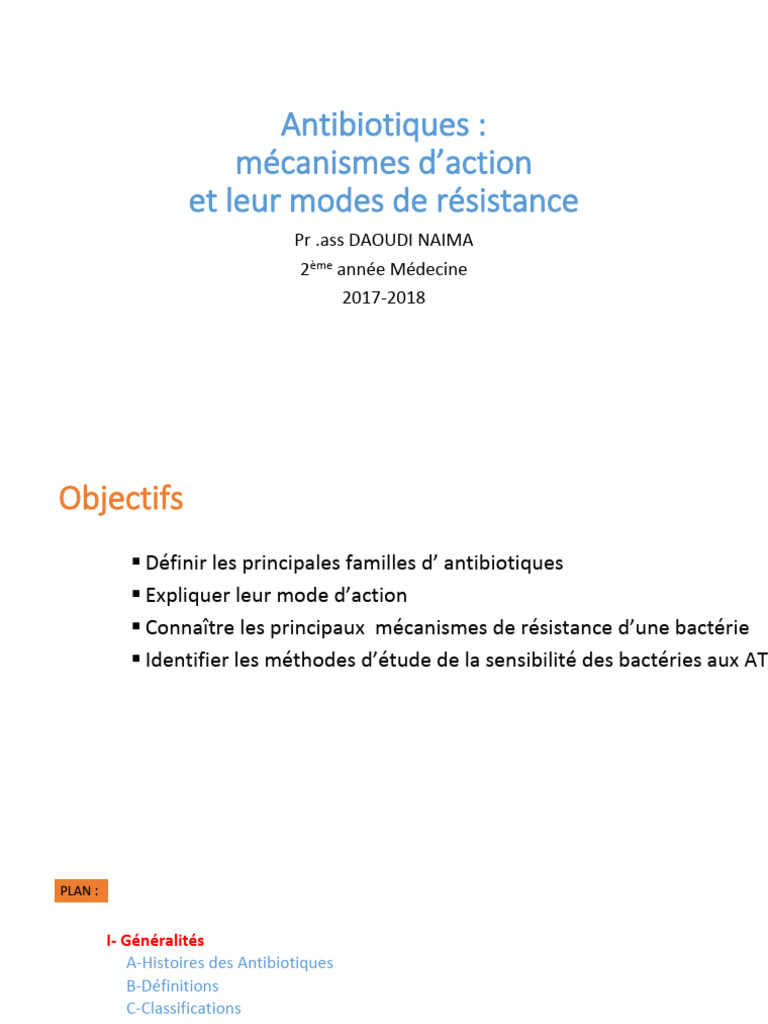 6.Mécanismes d'Action Des Antibiotiques - Etu | PDF