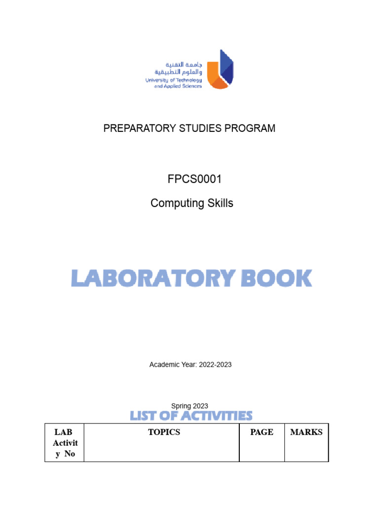 Fpcs0001 Lab Book | PDF | World Wide Web | Internet & Web