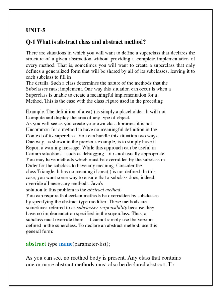 Oop Unit 5and6and7 Pdf Inheritance Object Oriented Programming Class Computer Programming 1001