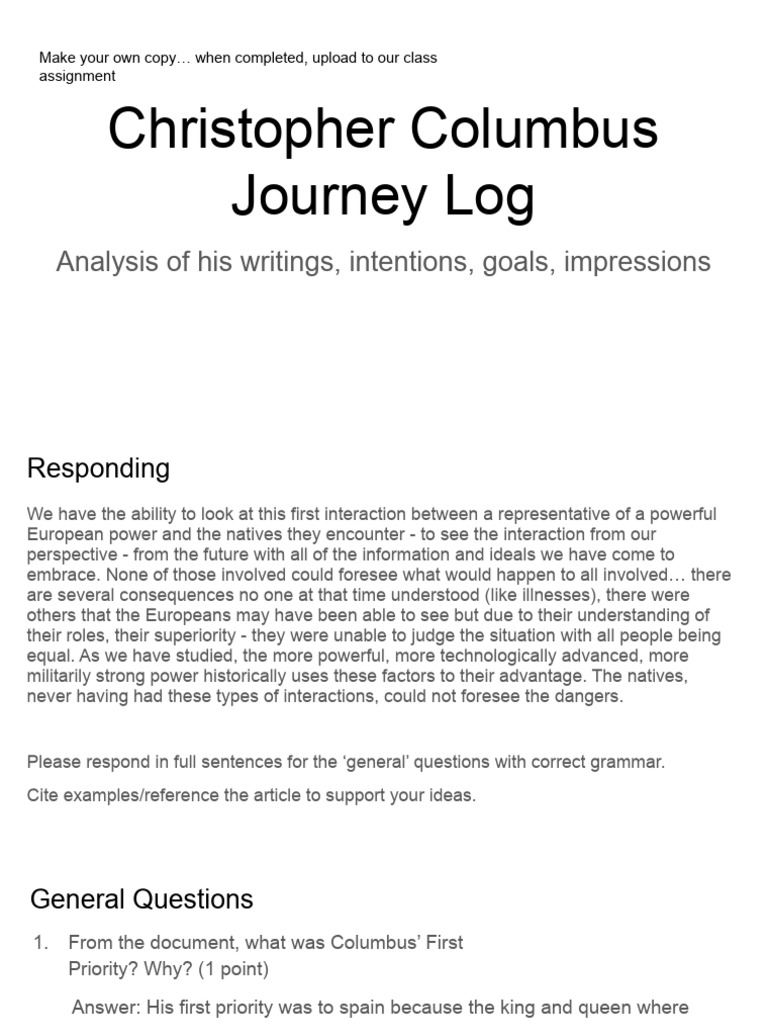 Columbus Log Analysis | PDF