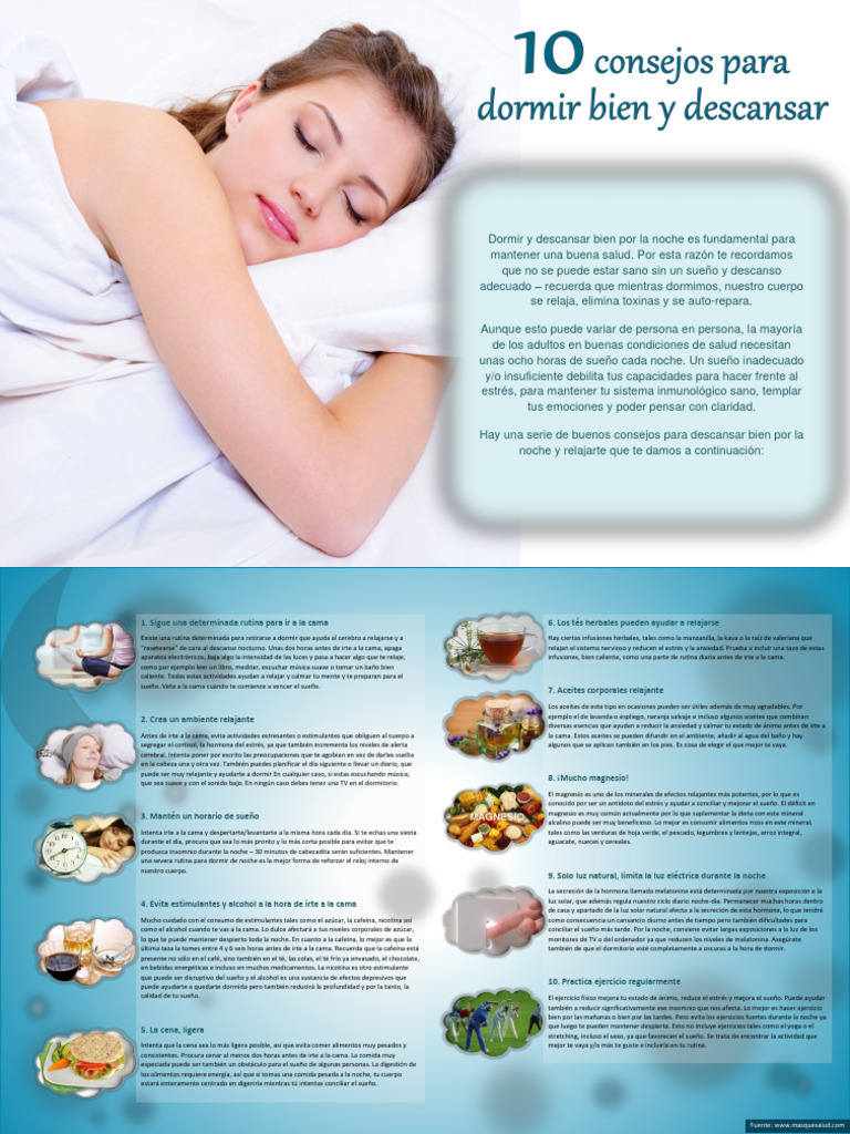 Consejos para dormir mejor y descansar | PDF | Dormir | Té