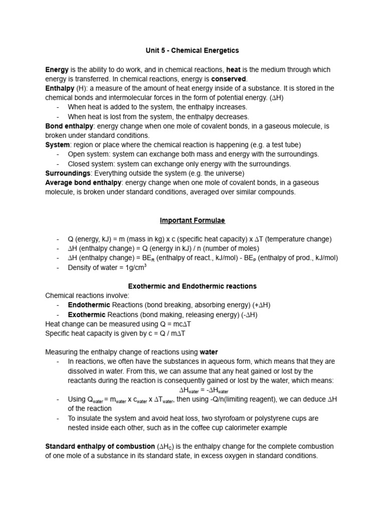 Chemical Energetics and Spontaneity | PDF