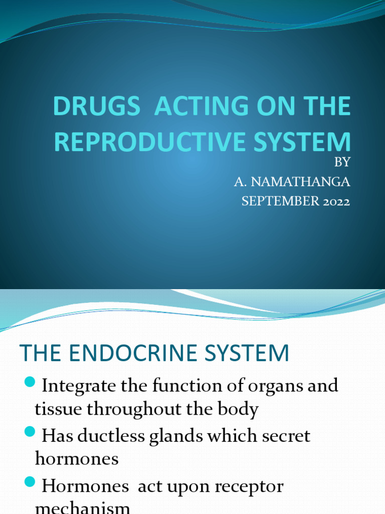 Drugs Acting On The Reproductive System | PDF | Gonadotropin ...