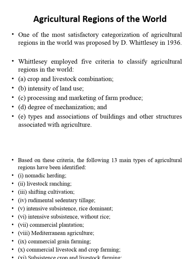 Agricultural Regions of The World - Chap - 04 | PDF | Agriculture ...