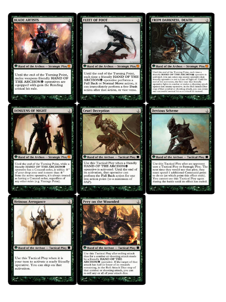 Ardides, Equipo y Tac Ops Hand of The Archon INGLES | PDF