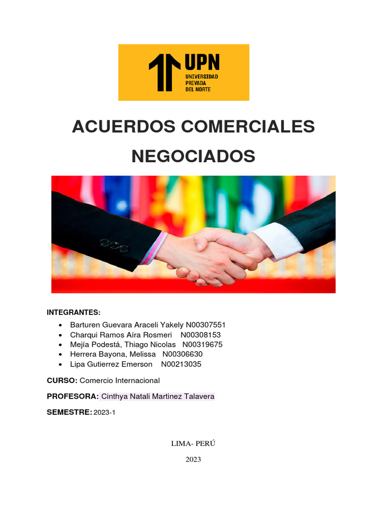 A - Acuerdos Comerciales | PDF | Barreras no arancelarias al comercio | Comercio