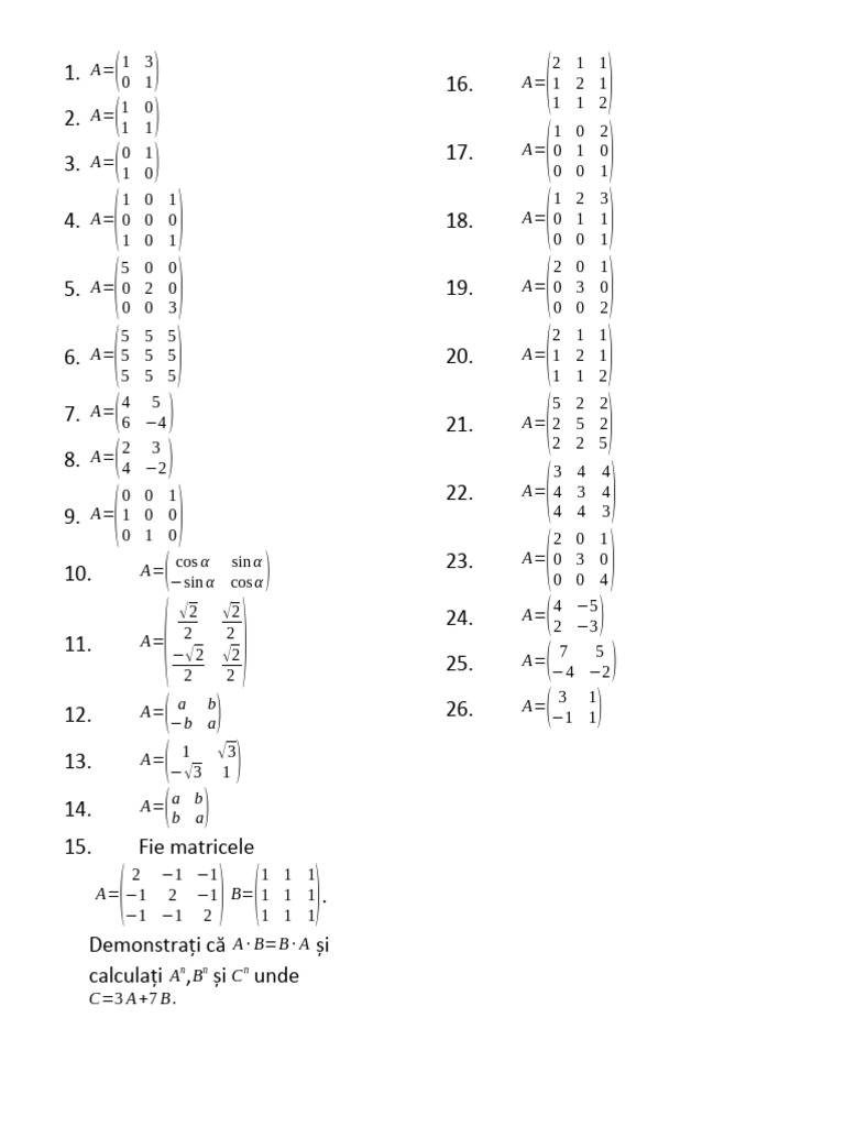 Puteri de matrice | PDF