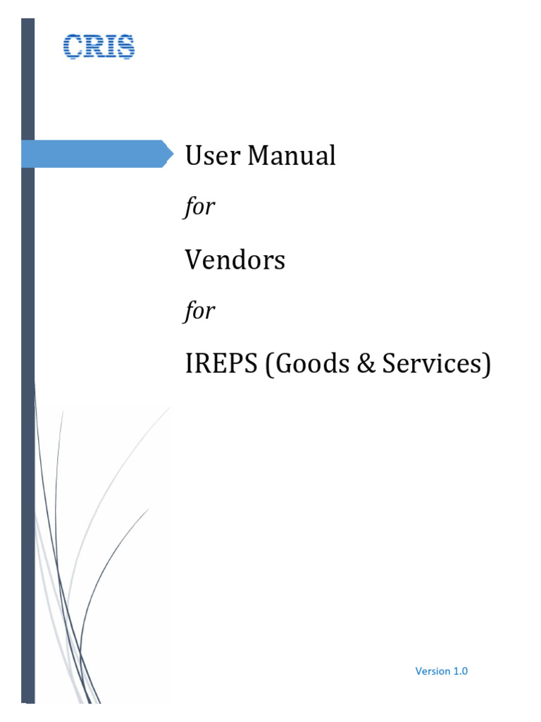 IREPS Vendor User Manual Guide | PDF