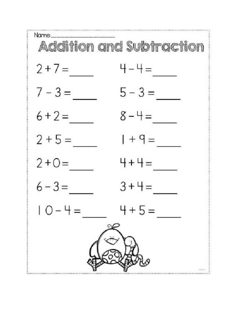 Addition and Subtraction | PDF