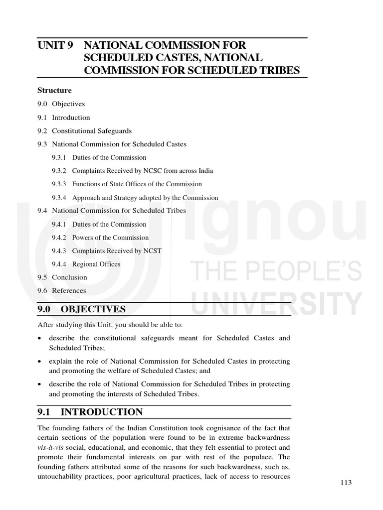 Constitutional Safeguards For SC | PDF | Government | Government Of India
