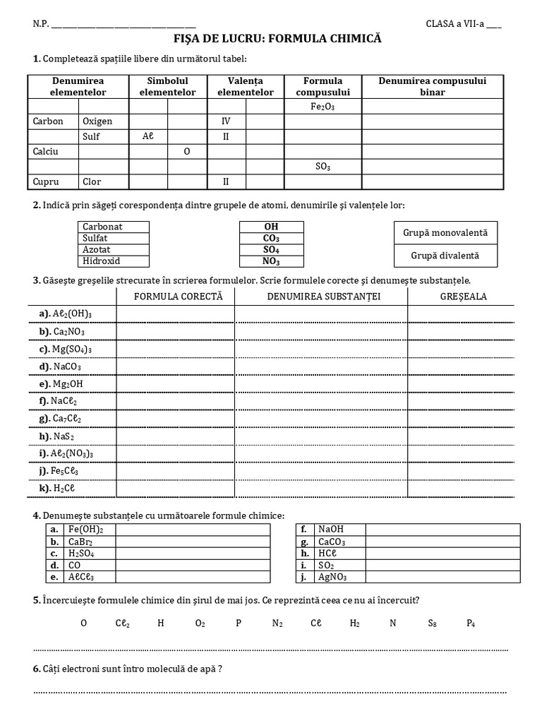 Fisa Form Chiexercitii | PDF