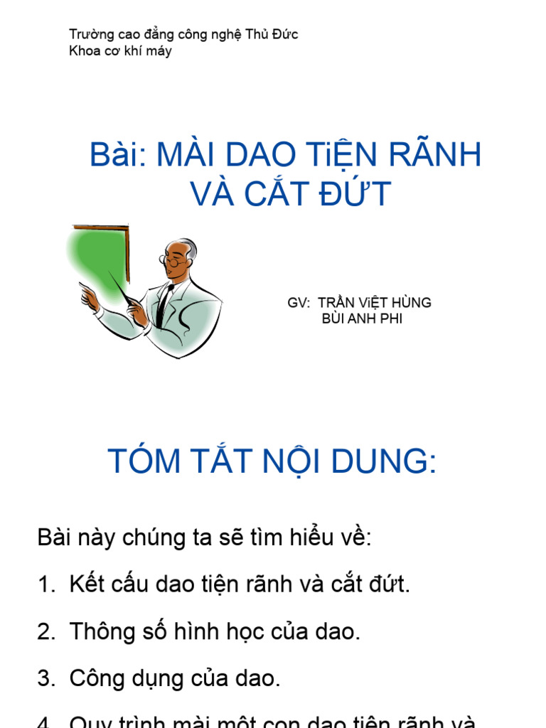 MÀI DAO TiỆN RÃNH | PDF