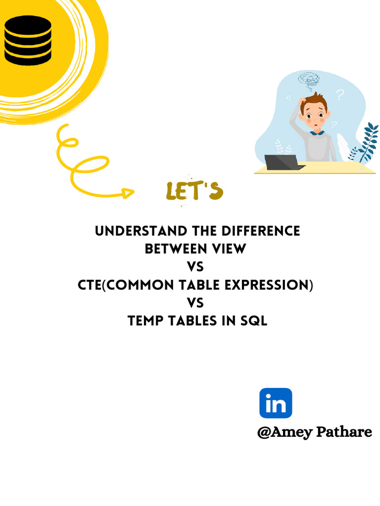 View VS Cte VS Temp Tables 1694757292 | PDF | Databases | Computer Science