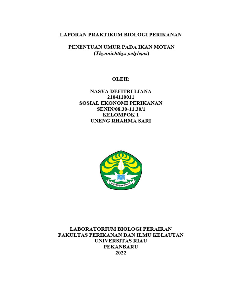 Penentuan Umur Ikan Motan | PDF